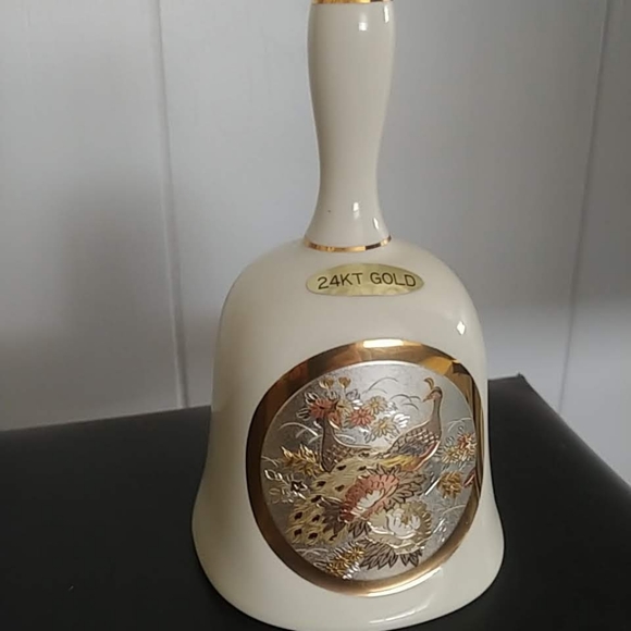Chokin | Art | Vintage Chokin Art 24kt Gold Edged Peacock Bell | Poshmark